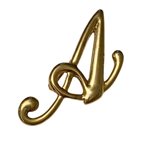 Vintage | Jewelry | Vintage A Initial Brooch Gold | Poshmark